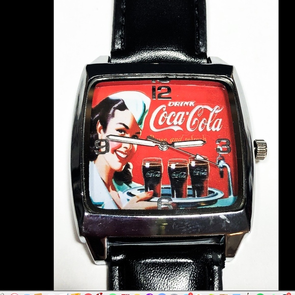 Accessories | Coca Cola Soda Fountain Girl Collectible Watch Nwt | Poshmark